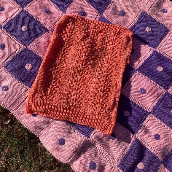 Vintage | Sweaters | Vintage Crochet Sweater Vest Pastel Orange Open ...